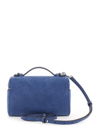 Tory Burch Womens Crossbody Bag Romy Slim Top Handle Blue Leather Lamb Shoulder