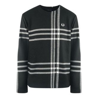 Fred Perry Pullover f&uuml;r Herren/Damen Unisex (Schwarz/Wei&szlig;)