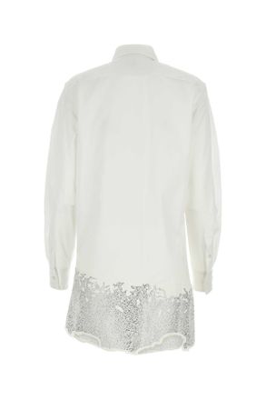 J.W.Anderson Womens White Cotton Shirt Mini Dress Exterior: Abiti
