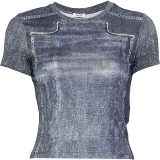 Liu Jo Femme, Tops, Bleu, Taille: 40 FR Elodie T-shirt