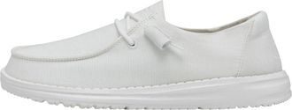 HeyDude Wendy Slub Canvas - Womens Shoes - White - Size EU 36