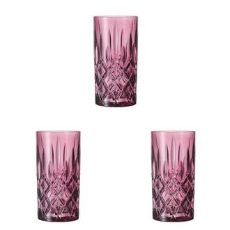 Nachtmann Longdrinkgl&auml;ser Set 395 ml, 2 St&uuml;ck, Rot, Noblesse, 105442, Cocktailgl&auml;ser aus Kristallglas, Trinkgl&auml;ser sp&uuml;lmaschinenfest (Packung mit 3)