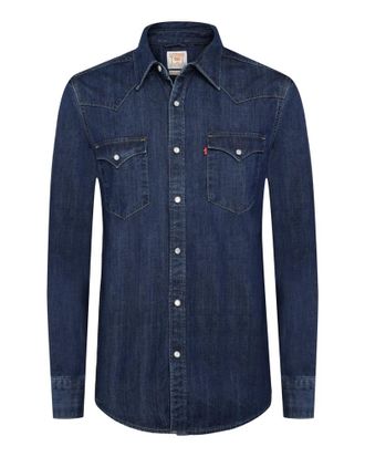 Levi's Jeanshemd Barstow mit Druckknopfleiste und aufgesetzten Brusttaschen in