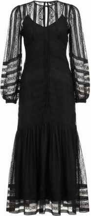 Twinset Femme, Robes, Noir, Taille: 38 FR Robe Midi &Eacute;vas&eacute;e