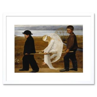 Wee Blue Coo LTD PAINTING SIMBERG THE WOUNDED ANGEL FRAMED ART PRINT F12X11245