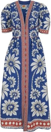 Farm Rio Farm Rio, Femme, Robes, Multicolore, Taille: 36 FR Luna Maxi Dress