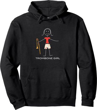 Whyitsme Design Lustige Damen Posaune M&auml;dchen Posaunist Posaune Spieler Pullover Hoodie