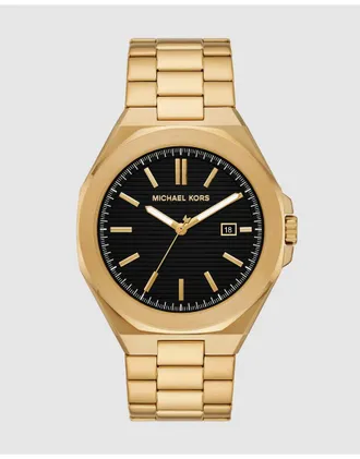 Michael Kors Callum Dreizeiger-Datumsuhr aus goldfarbenem Edelstahl in Gold