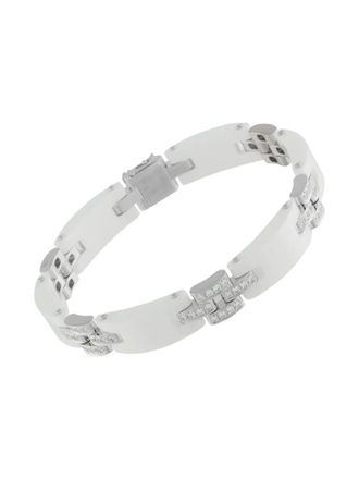 Cartier 18kt Wei&szlig;goldarmband mit Diamanten - Silber