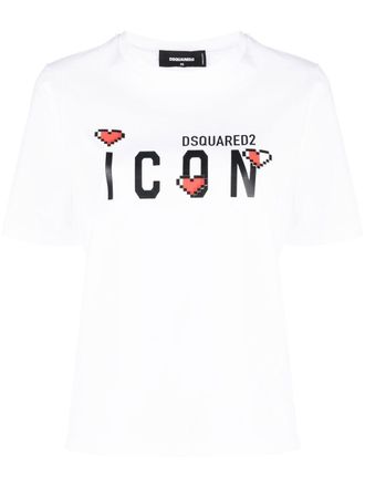 Dsquared2 t-shirt à logo Icon imprimé - Blanc