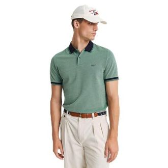 GANT 4-col Oxford SS Pique Polo, Vert Beurre, XXL Hommes