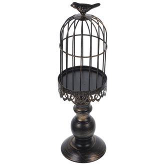 Amosfun Eleganter Vintage-kerzenhalter Aus Vogelk&auml;fig Aus Metall Gefertigt F&uuml;r Die Inneneinrichtung Von Hochzeiten Und Partys