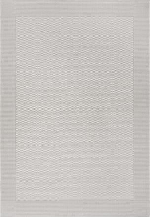 Freundin Home Collection Marla In- & Outdoor Teppich - Wetterfest Modernes Design für Balkon Terrasse Wintergarten Badteppich Wohnzimmerteppich Wasserfest, Hellgrau, Silber, 8