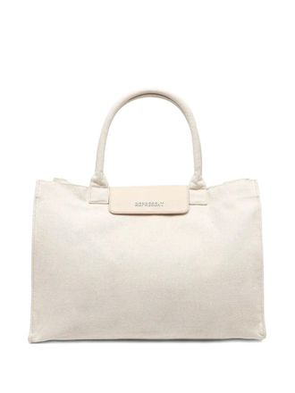 Represent sac cabas à plaque logo - Tons neutres