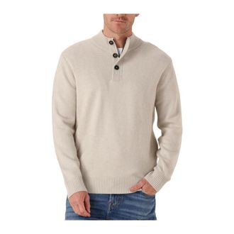 Stefano Lauran Beiger Half Zip Pullover f&uuml;r Herren - - Knitwear - Herren - Beige - 3XL