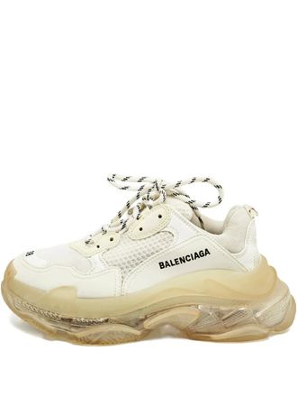 Balenciaga baskets Triple S &agrave; semelle structur&eacute;e - Blanc