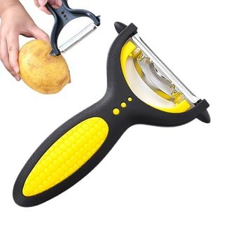Generico Éplucheur de préparation de maïs, éplucheur de maïs - 2 en 1 combattants de pommes de terre en acier inoxydable pour la cuisine | Manipulation ergonom