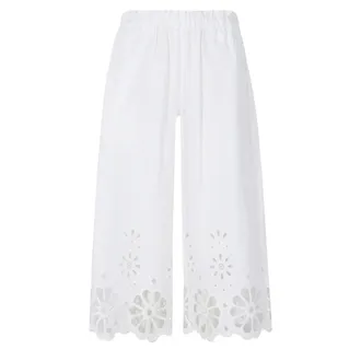 Meimeij Femme, Pantalons, Blanc, Taille: 42 FR Cropped Pantalons