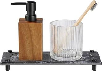 Navaris Organisateur évier Salle de Bain - Support égouttoir 28 x 11 x 2,5 cm en diatomite Naturelle - Rangement evier Cuisine pour éponge Savon