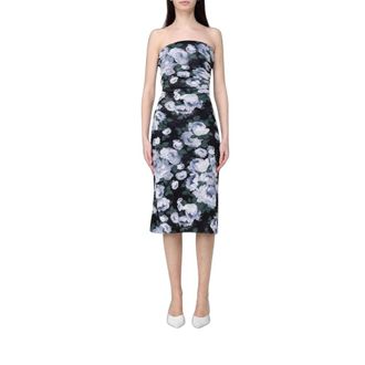 Stella McCartney Robe mi-longue en r&eacute;sille Bunch Of Roses - Femme - Robes - Multicolore - Taille: 40 FR