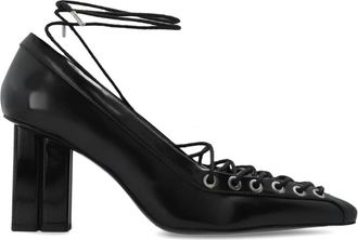 Ganni Femme, Chaussures, Noir, Taille: 41 EU Escarpin &agrave; lacets et papillon