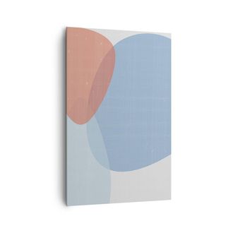 Arttor Wandbilder Dekoration Wohnzimmer Formen Minimalistisch Pastell Bilder auf Leinwand 80x120cm Leinwandbild mit Rahmen Schlafzimmer Deko Wand Kunstdruck 