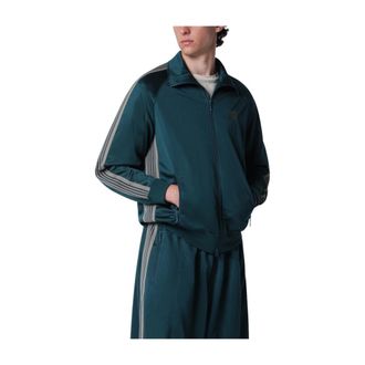 Needles Homme, Sweatshirts et sweats &agrave; capuche, Vert, Taille: XL Track Jacket - Poly Smooth