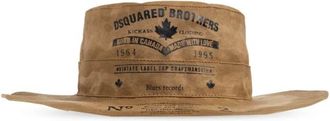 Dsquared2 Homme, Accessoires, Beige, Taille: ONE Size Chapeau avec imprim&eacute;
