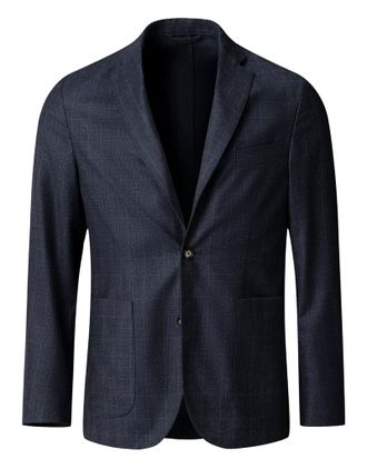 Eton Ungef&uuml;ttertes Sakko in leichter Flanell-Qualit&auml;t mit Glencheck in