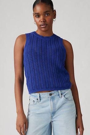 Levi's Sunrise Crochet Tank - Femme - Bleu / Mazarine Blue - XS