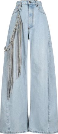 Giuseppe Di Morabito Femme, Jeans, Bleu, Taille: W26 Pantalon en denim &agrave; jambes larges