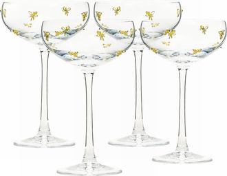 10 Strawberry Street Glaswaren mit goldener Schleife, Coup&eacute;, 4 St&uuml;ck