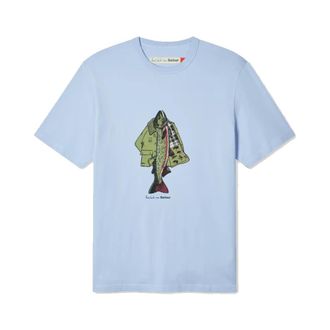 Barbour Paul Smith Loves Fishing Jacket Tee - - Tops - Herren - Blau - M