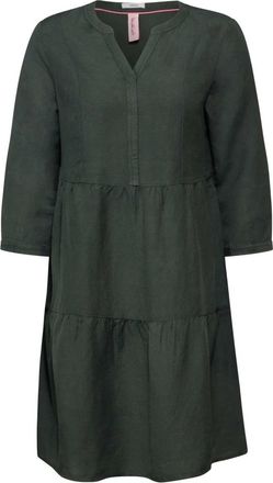 Cecil Tageskleid mit V-Ausschnitt - - Dresses - Damen - Gr&uuml;n - XS