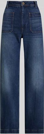Polo Ralph Lauren Wide Leg Jeans aus Baumwoll-Mix mit aufgesetzten Taschen