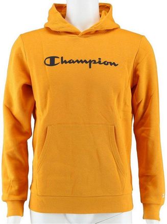 Champion Kapuzenpullover Hoodie Big Logo Print (gefüttert) signalgelb Kinder