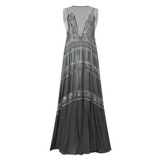 Alberta Ferretti Femme, Robes, Gris, Taille: 44 FR Robe Longue