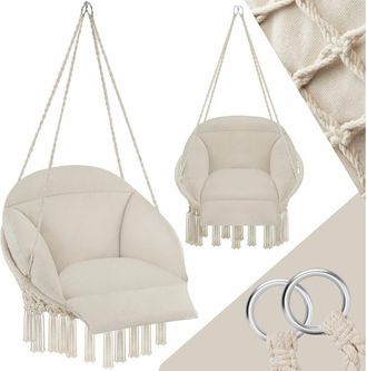 TecTake Tectake - Fauteuil suspendu avec un coussin dassise &eacute;pais