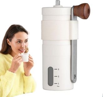 Generico Moulin à café manuel, moulin à café manuel, moulin à café fait à la main en acier inoxydable, cafetière manuelle détachable, broyeur conique portable 