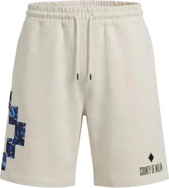 Marcelo Burlon Homme, Shorts, Beige, Taille: S Bermuda Casual