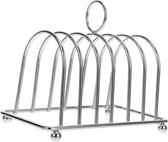 Garneck Toastständer Für Heißluftfritteuse Aus Edelstahl - Wiederverwendbarer Toasthalter Mit Boden - Ideal Für 6 Toast - Praktische Halterung Für EIN Perfekt