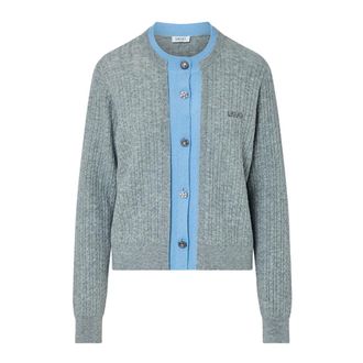 Liu Jo Strickjacke mit Schmuckkn&ouml;pfen - - Knitwear - Damen - Grau - M