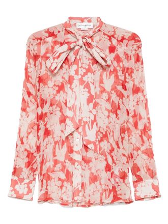 Victoria Beckham chemise à ourlet asymétrique - Rouge