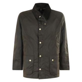 Barbour Olive Wachsjacke mit Fronttaschen - - Jackets - Herren - Gr&uuml;n - S