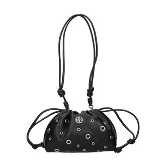 Tory Burch Charlie Quilted Drawstring Schultertasche - - Bags - Damen - Schwarzk - ONE SIZE