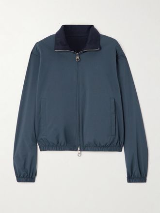 Loro Piana Reversible Shell And Cashmere Bomber Jacket - Blue