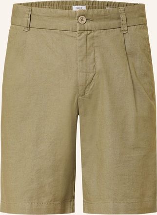 Paul Paul Shorts Comfort Fit Mit Leinen gruen