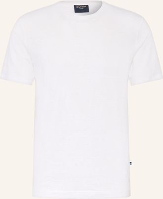 Olymp T-Shirt Aus Leinen weiss