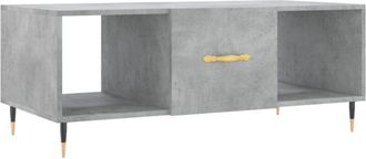 vidaXL Vidaxl - Table basse gris béton 102x50x40 cm bois dingénierie