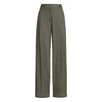 Brunello Cucinelli Wide Pantalons - Femme - Pantalons - Gris - Taille: 42 FR